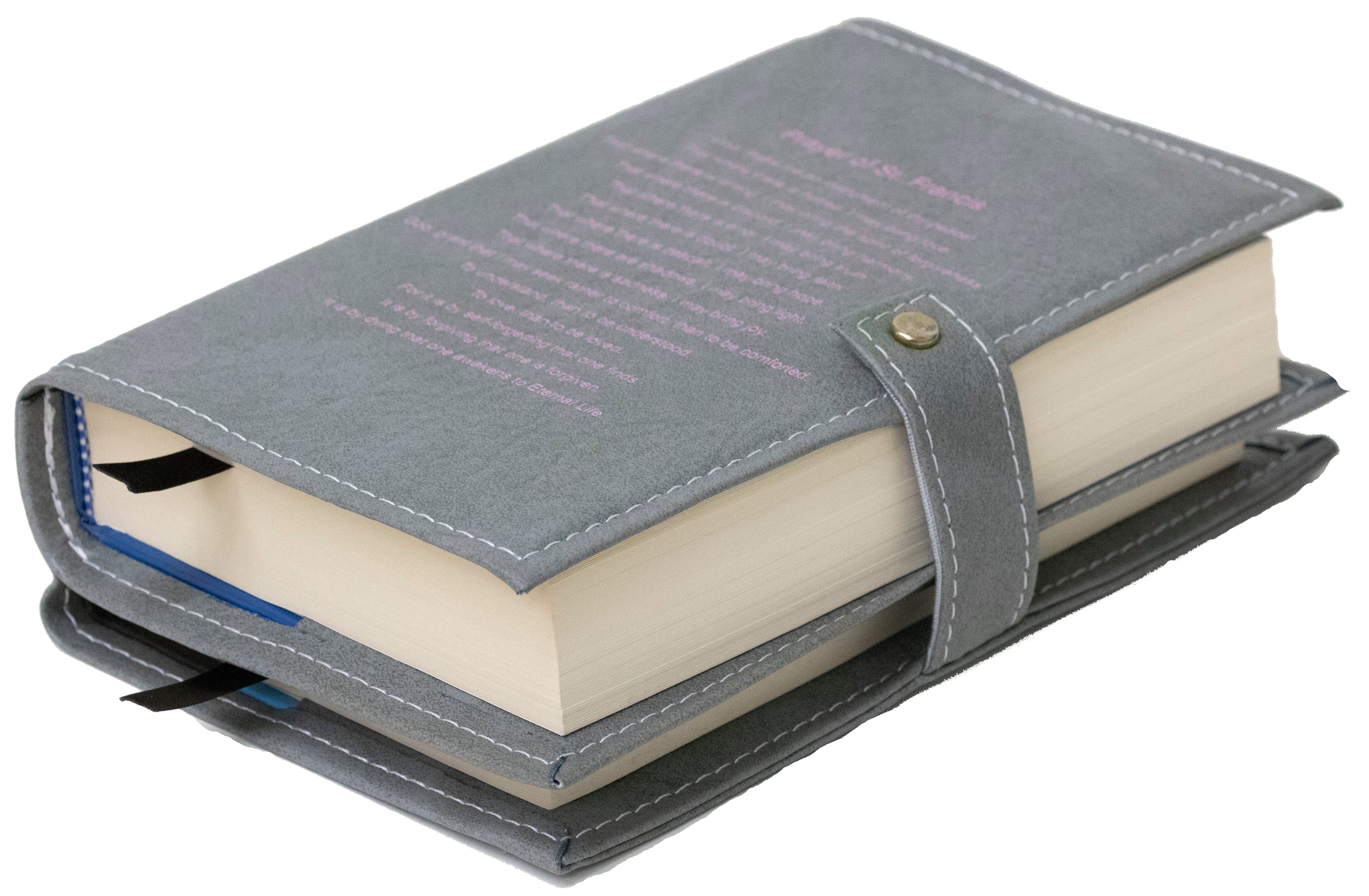 St. Francis Prayer in Pink, Grey Double Book Cover